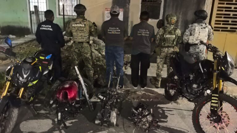 Cateo en Tierra Maya Cancún: hallan motos robadas aseguradas